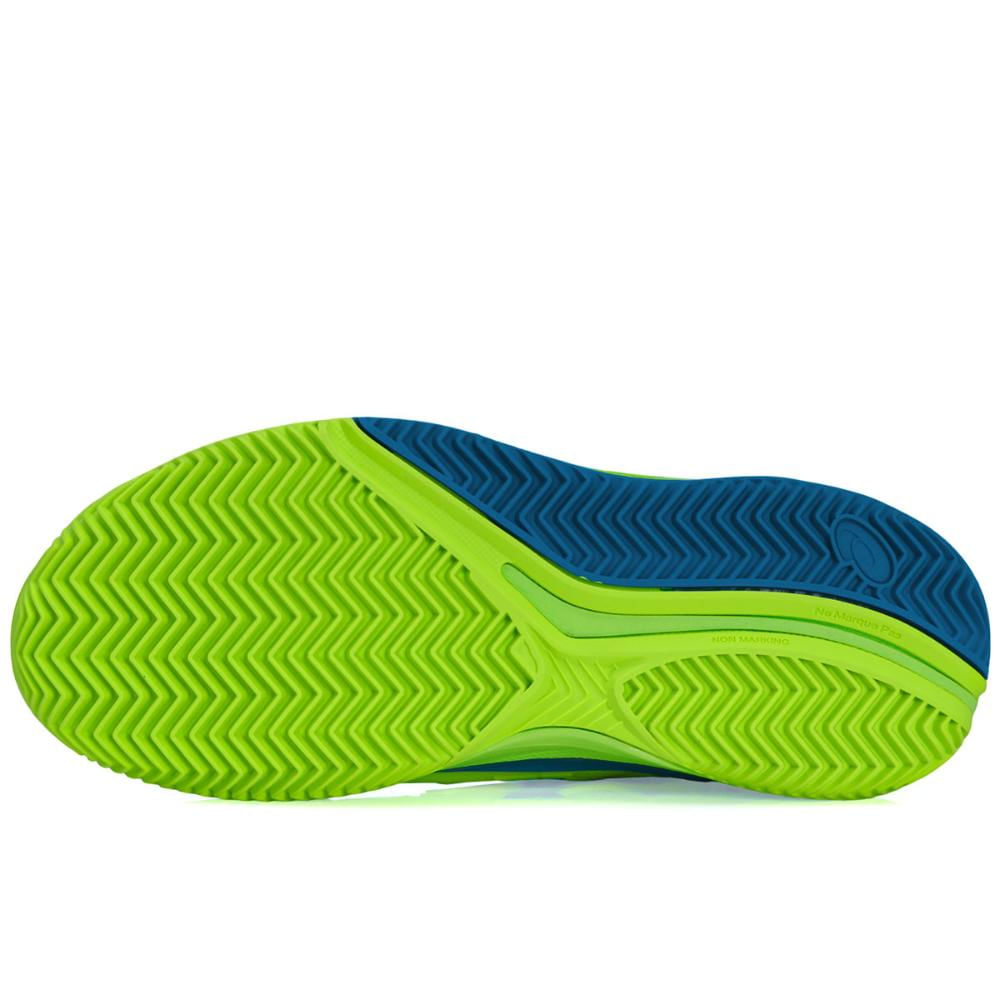 Tênis Asics Gel Resolution 9 Clay Limão e Azul