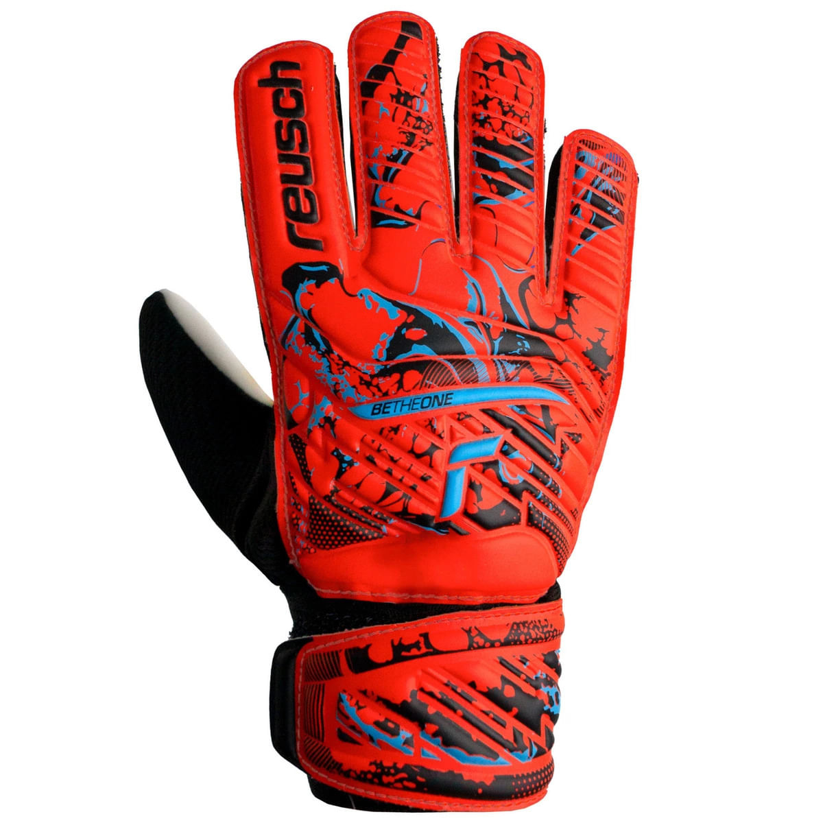 Luva de Goleiro Reusch Attrakt Starter Solid Juvenil - Vermelho