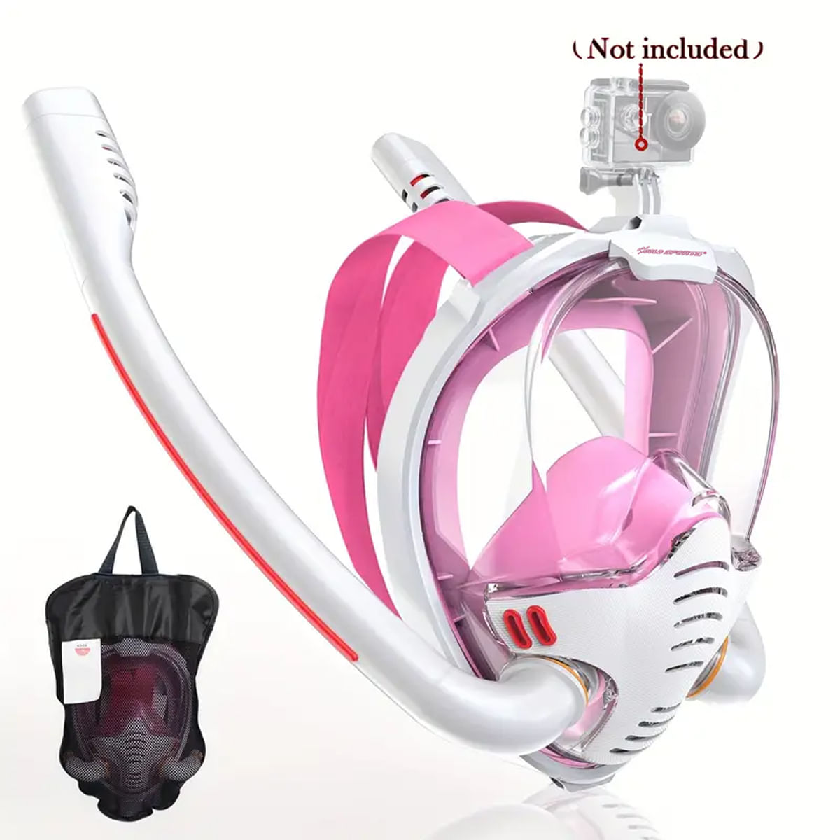 Mascara Subaquática de de Mergulho Gold Sports Full Face Maui Double Snorkel