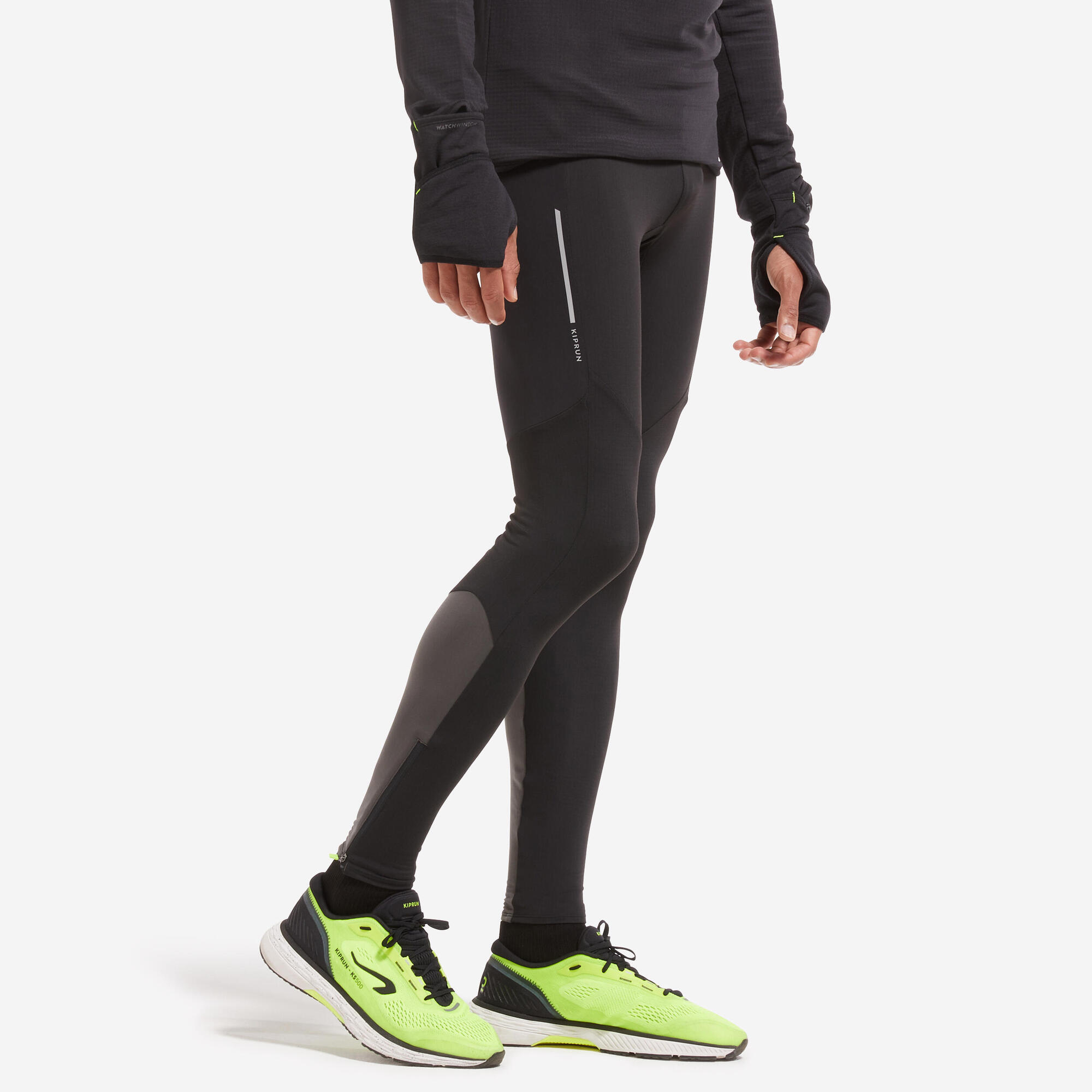 Decathlon | Legging Masculina de Corrida Warm Kiprun Preta