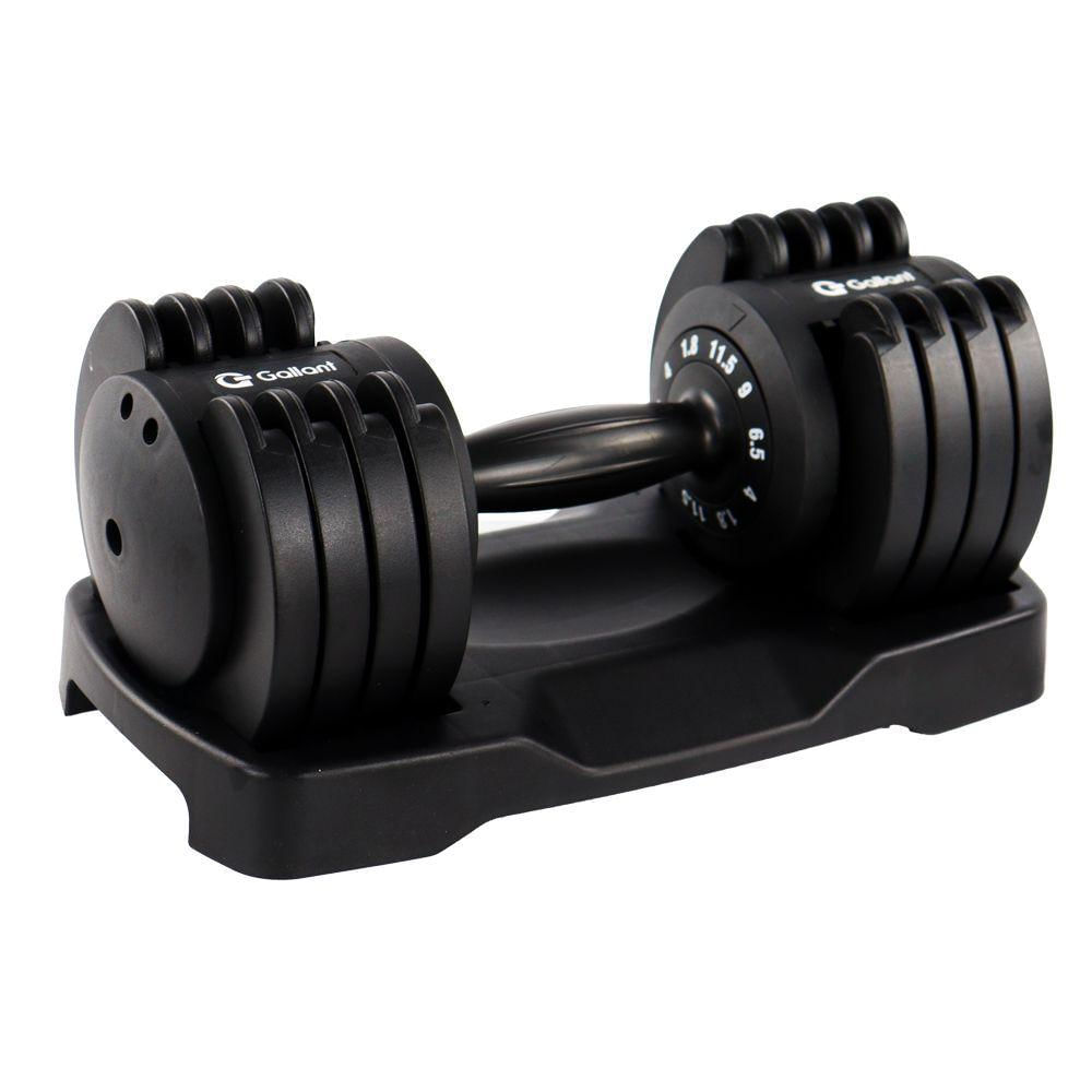 Decathlon | Dumbbell Halter Gallant Regulável Anilhas 11,5Kg Com Base ...