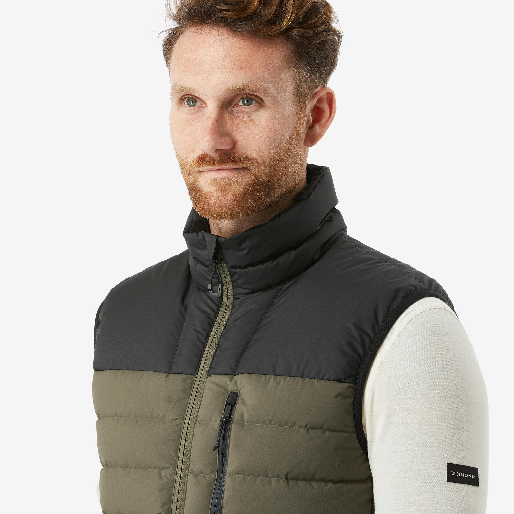 Decathlon - Colete Masculino de Trilha X-warm Forclaz Caqui